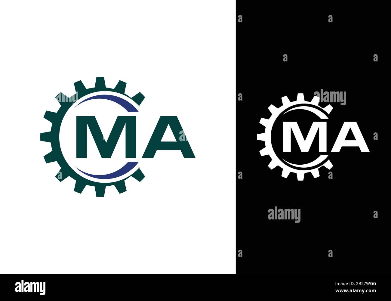 Initial Letter M A Logo design vector template, Monogram Logo sign ...