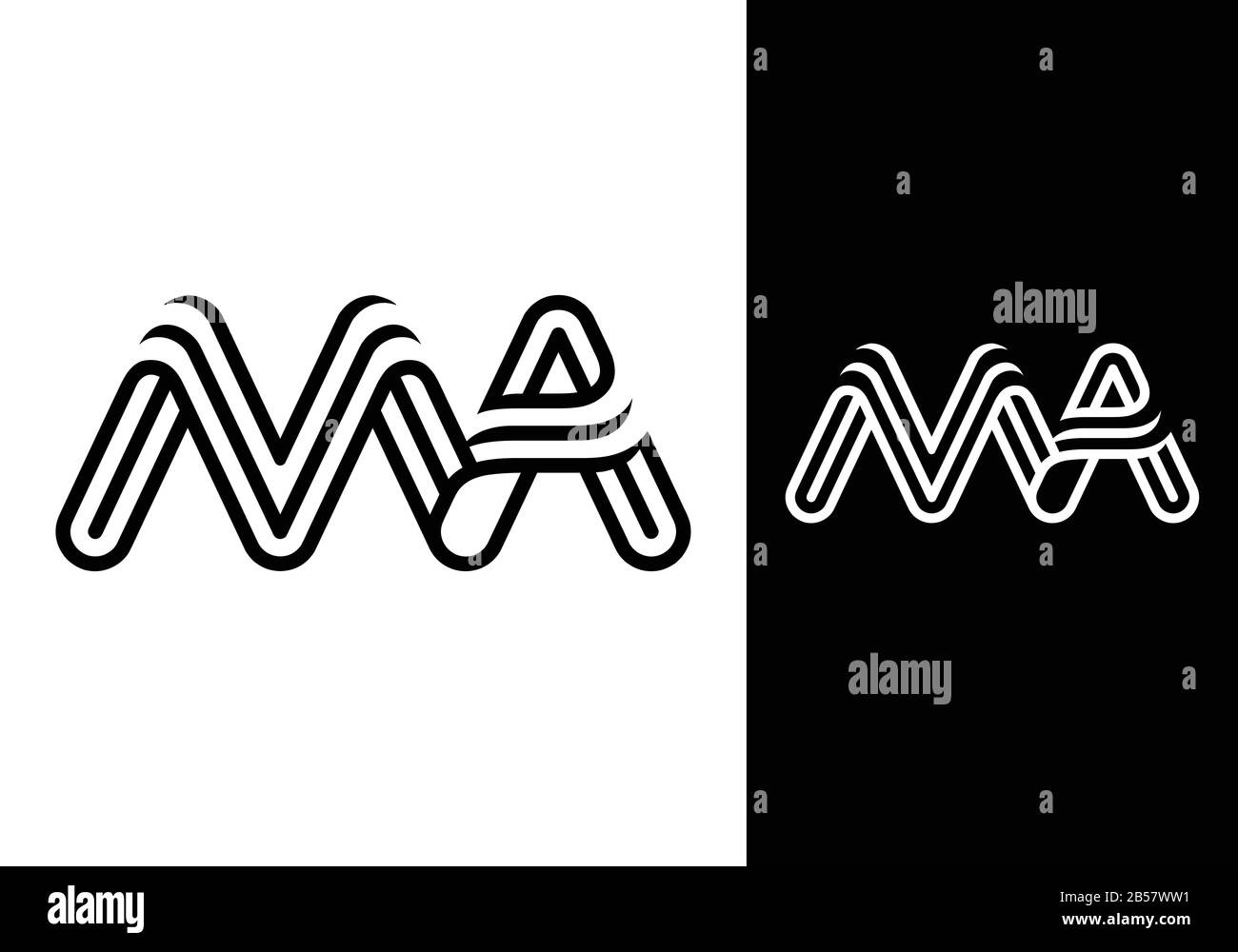 Initial Letter M A Logo design vector template, Monogram Logo sign ...