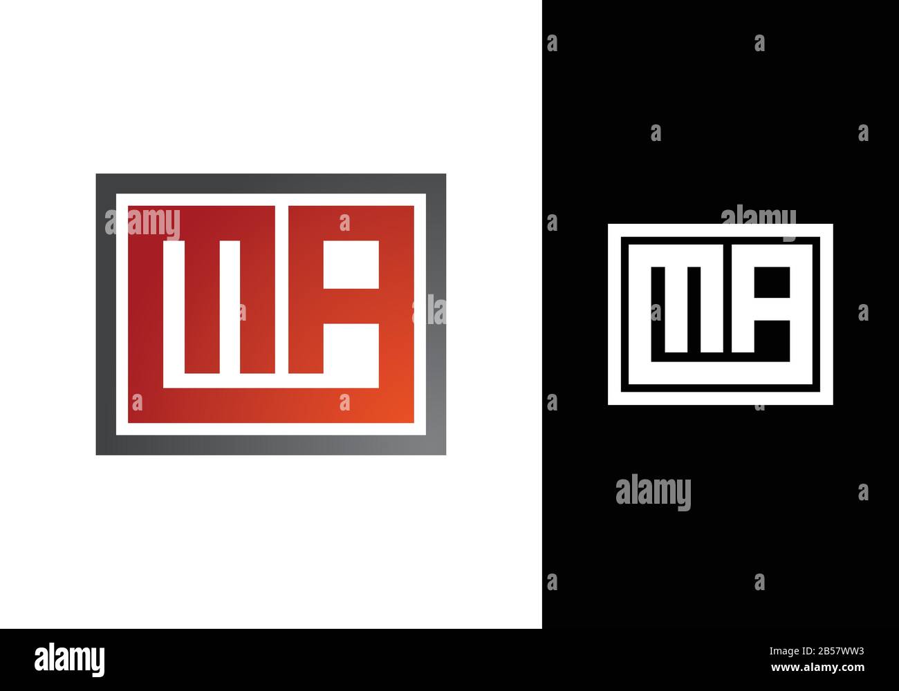 Initial Letter M A Logo design vector template, Monogram Logo sign ...