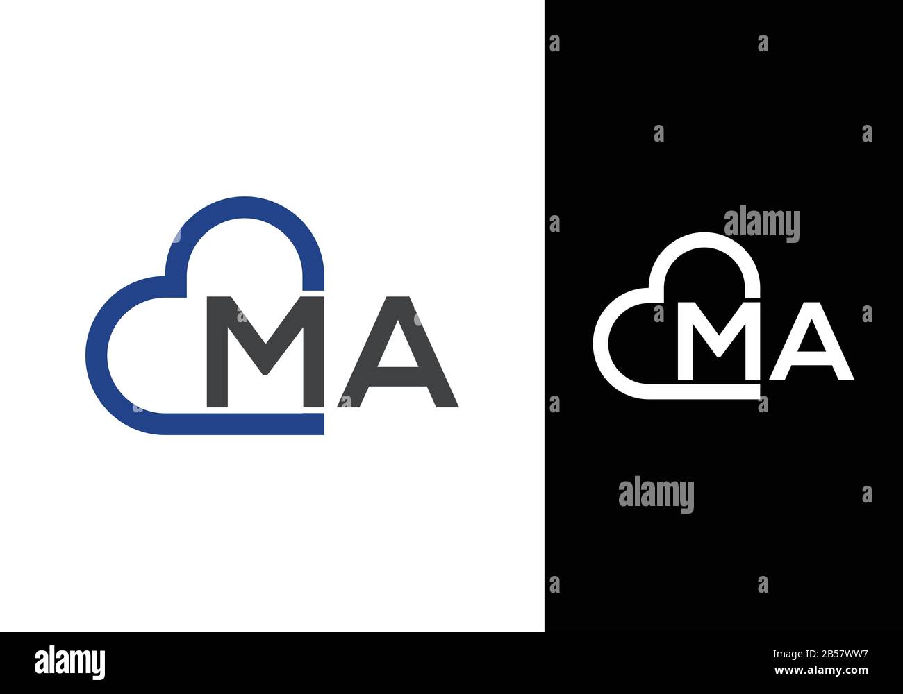 Initial Letter M A Logo design vector template, Monogram Logo sign ...