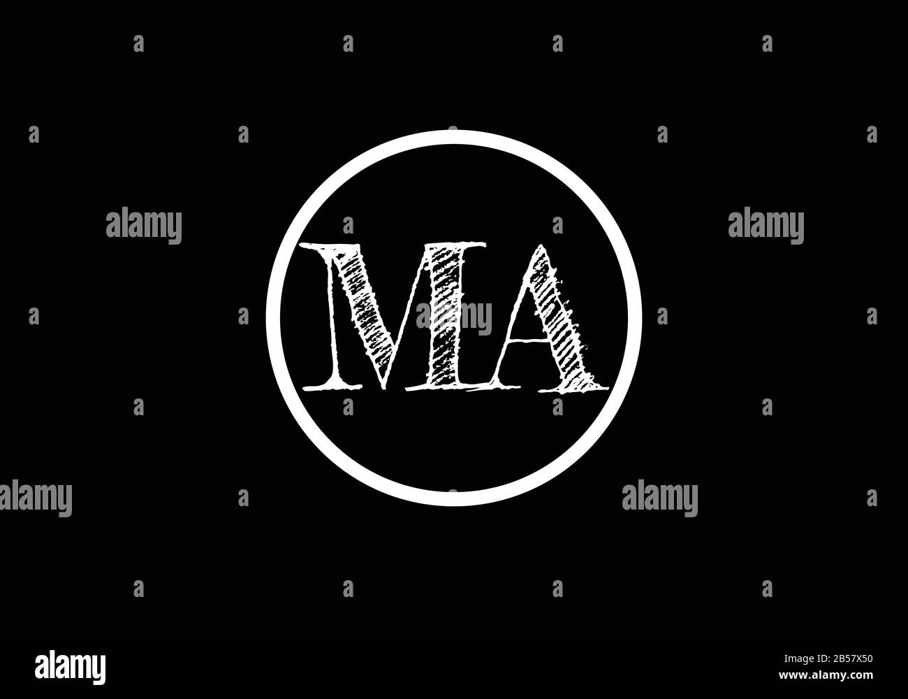 Initial Letter M A Logo design vector template, Monogram Logo sign ...