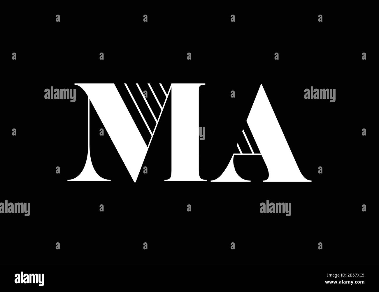 Initial Letter M A Logo design vector template, Monogram Logo sign ...