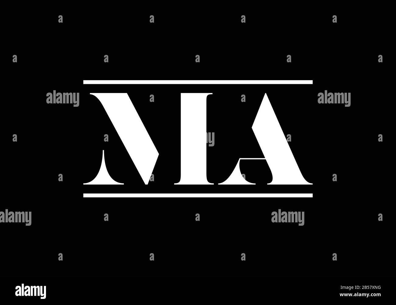 Initial Letter M A Logo design vector template, Monogram Logo sign ...