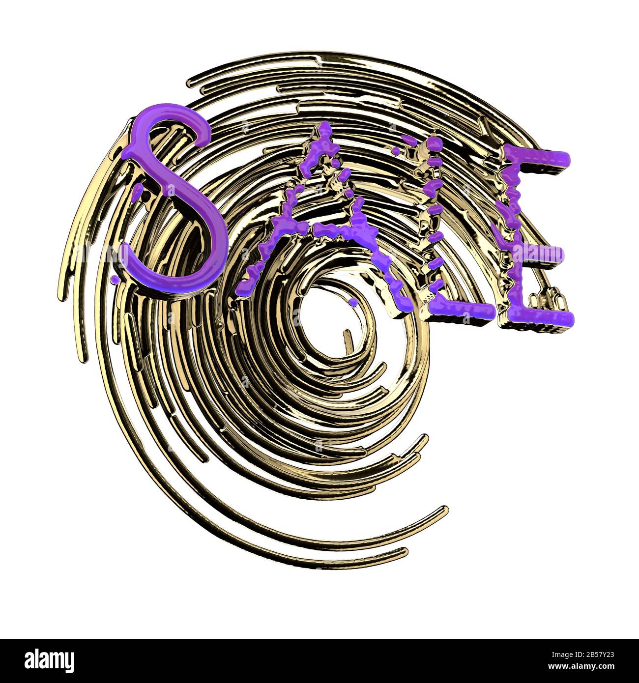 Sale lettering calligraphy made by gold and pink wax, business 3d ...