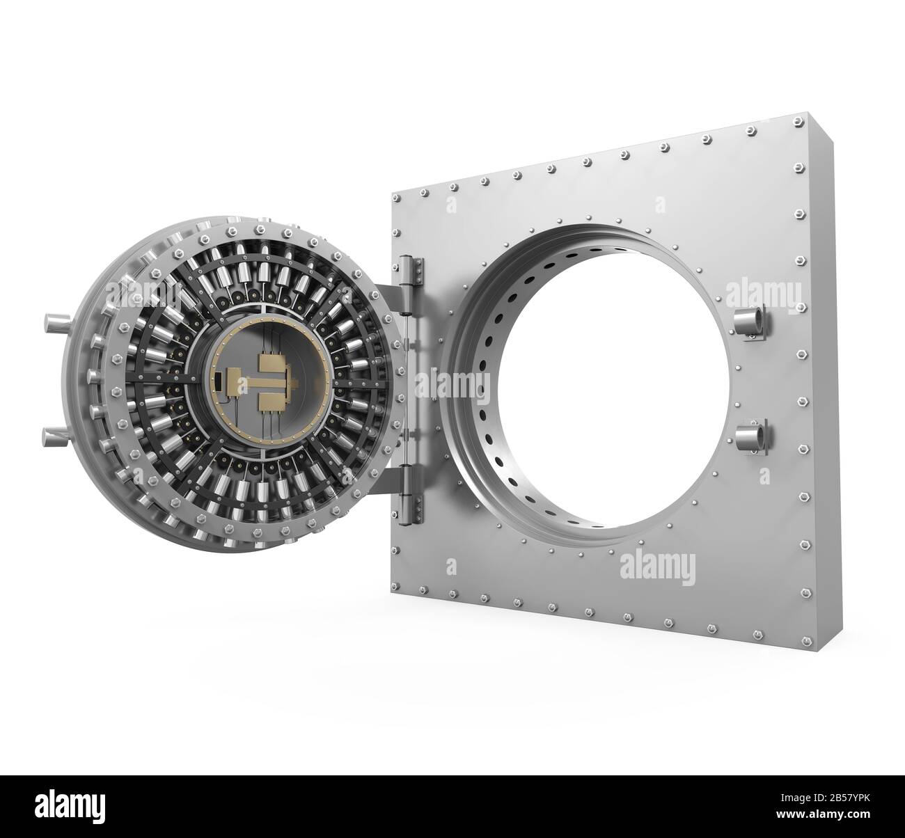 Bank Vault Door Isolated Stock Photo - Alamy