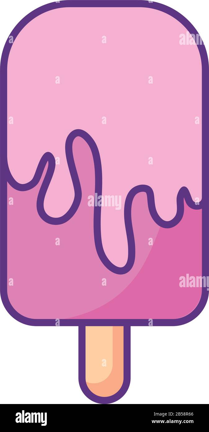 ice cream bar icon over white background, flat style, vector illustration Stock Vector Image ...