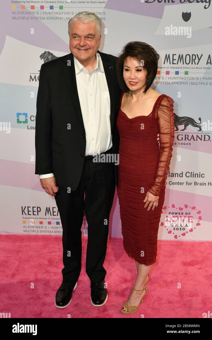 Las Vegas NV, USA. 07th Mar, 2020. Steve Sisolak & Kathy Sisolak ...