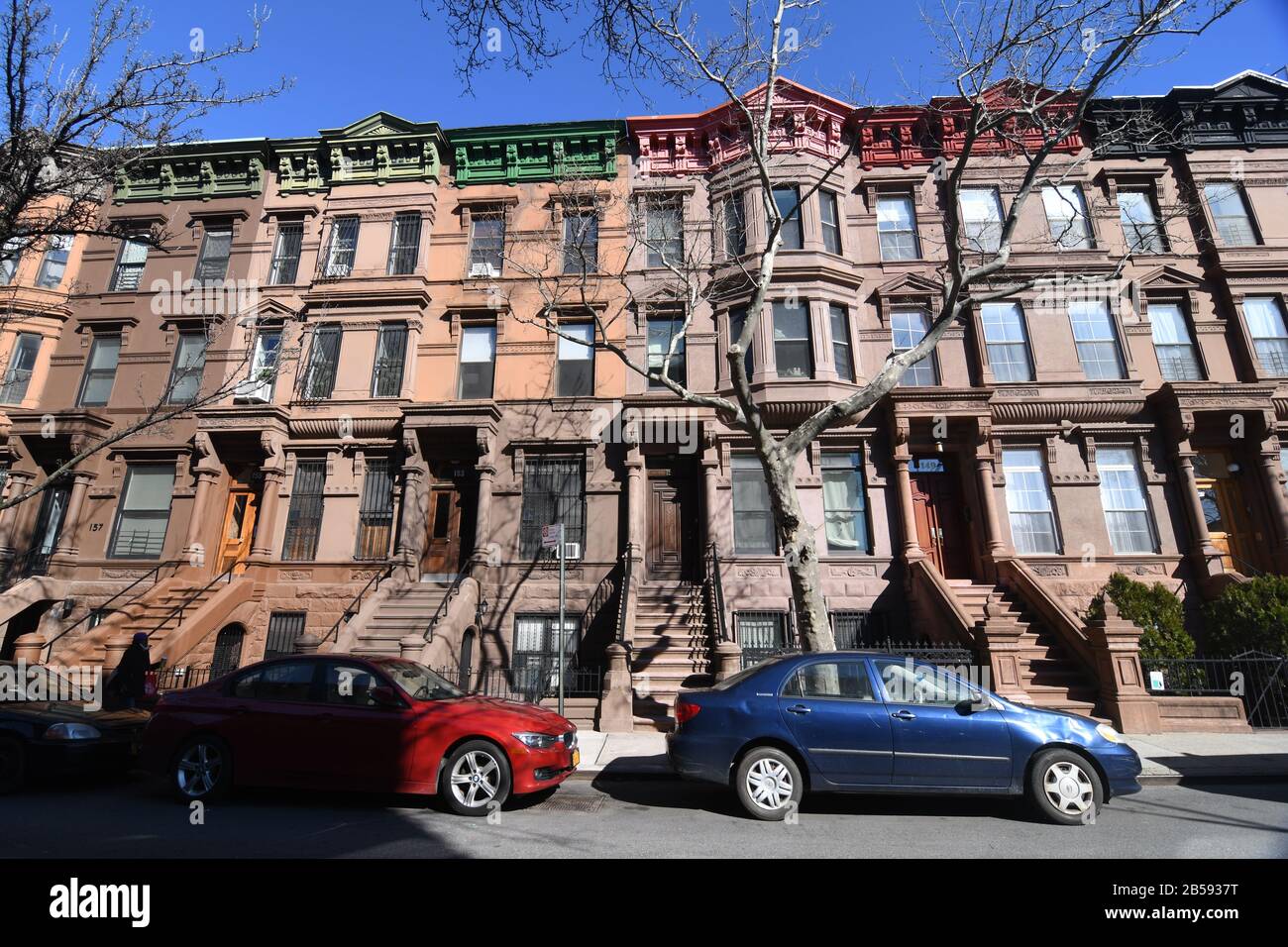 Harlem street view, New York City, USA Stock Photo - Alamy