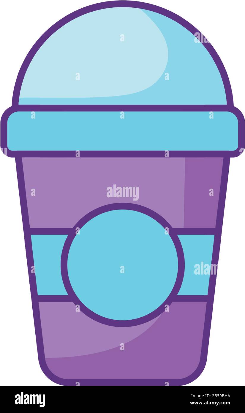 smoothie cup icon over white background, flat style, vector ...