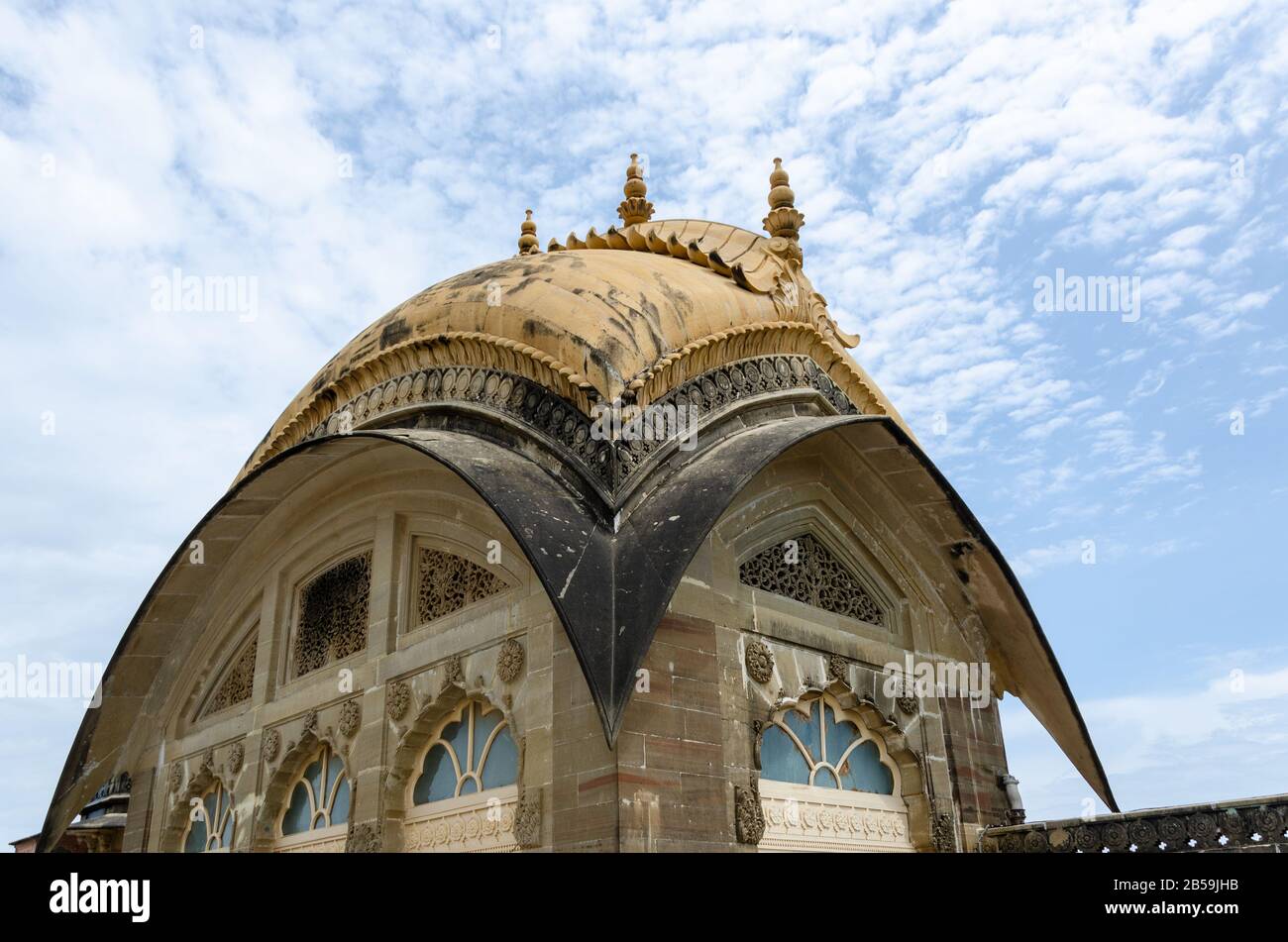 Curved do - chala, Bengal style roof dome at Vijaya Vilas Palace ...