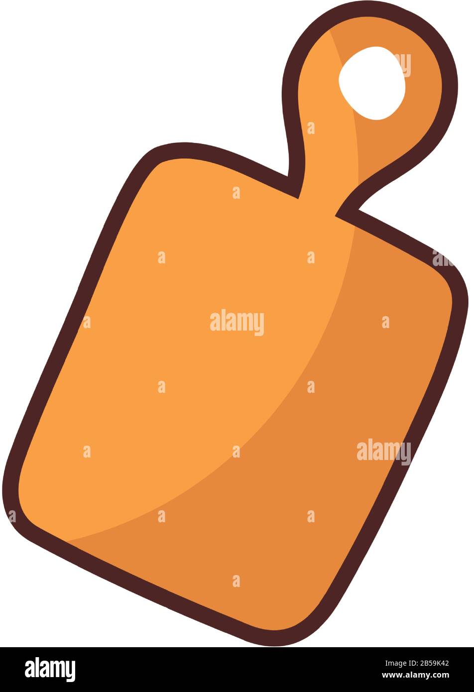 wooden chopping board on white background vector illustration design ...