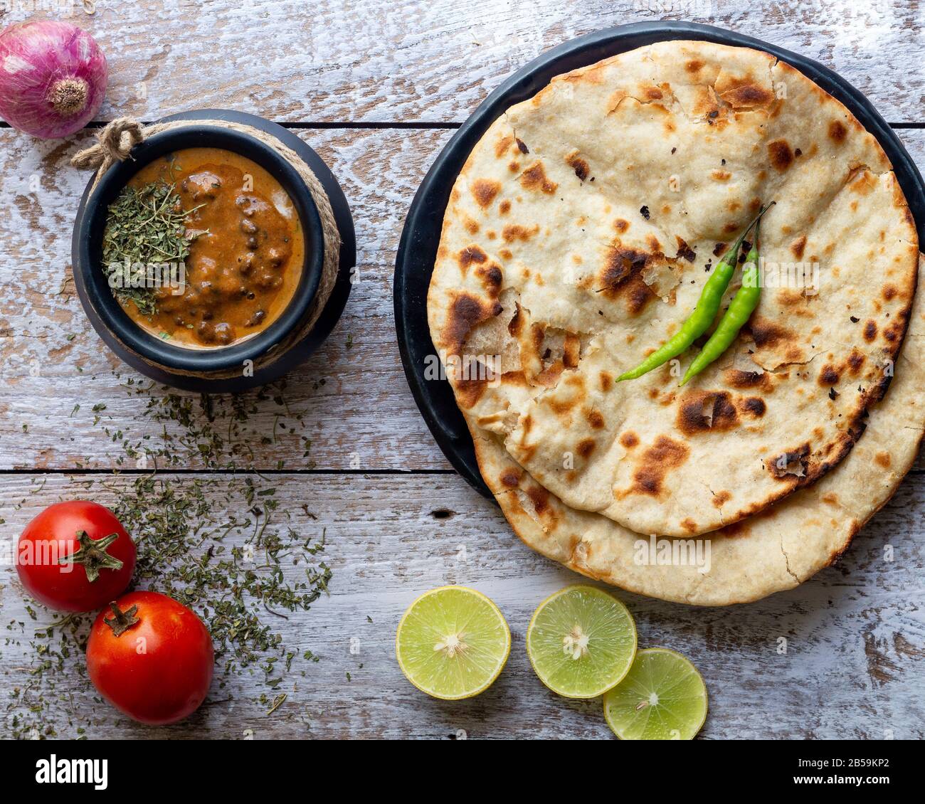 Dal Makhani Roti Meal Stock Photo - Alamy
