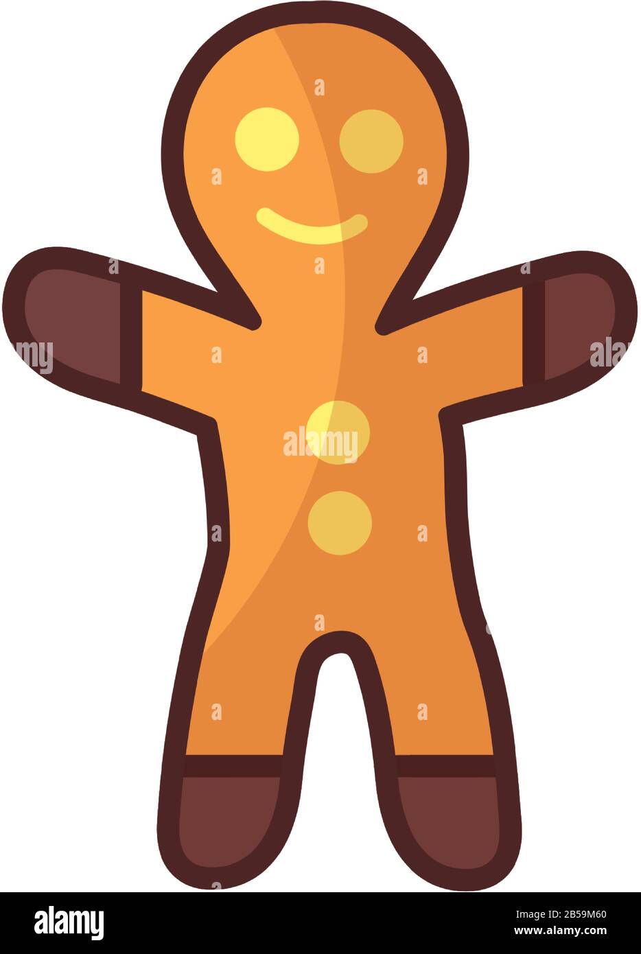 gingerbread man on white background vector illustration design Stock ...
