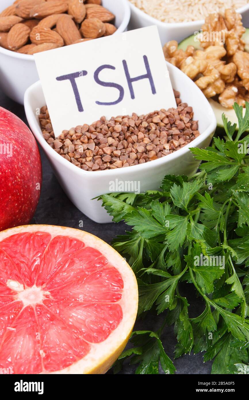 Natural ingredients, fruits and vegetables containing vitamins and ...