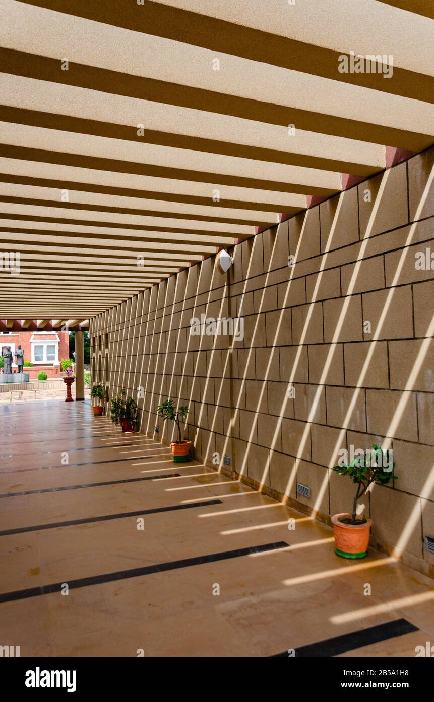Slit roof tunnel leading to the Kranti Teerth, Shyamji Krishna Varma ...