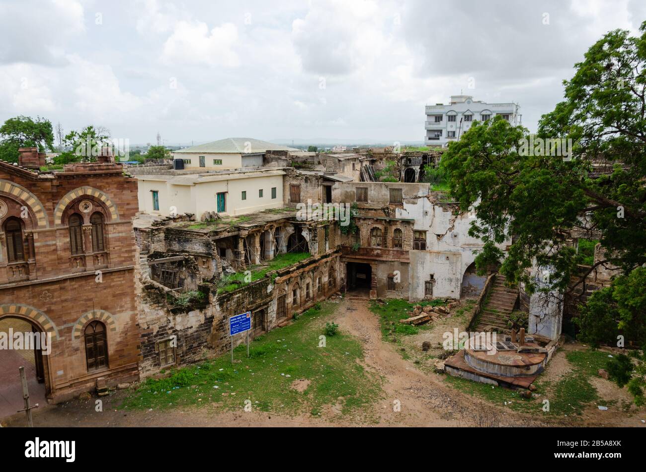 Structures damaged by the 2001 Gujarat earthquake inside Prag Mahal ...