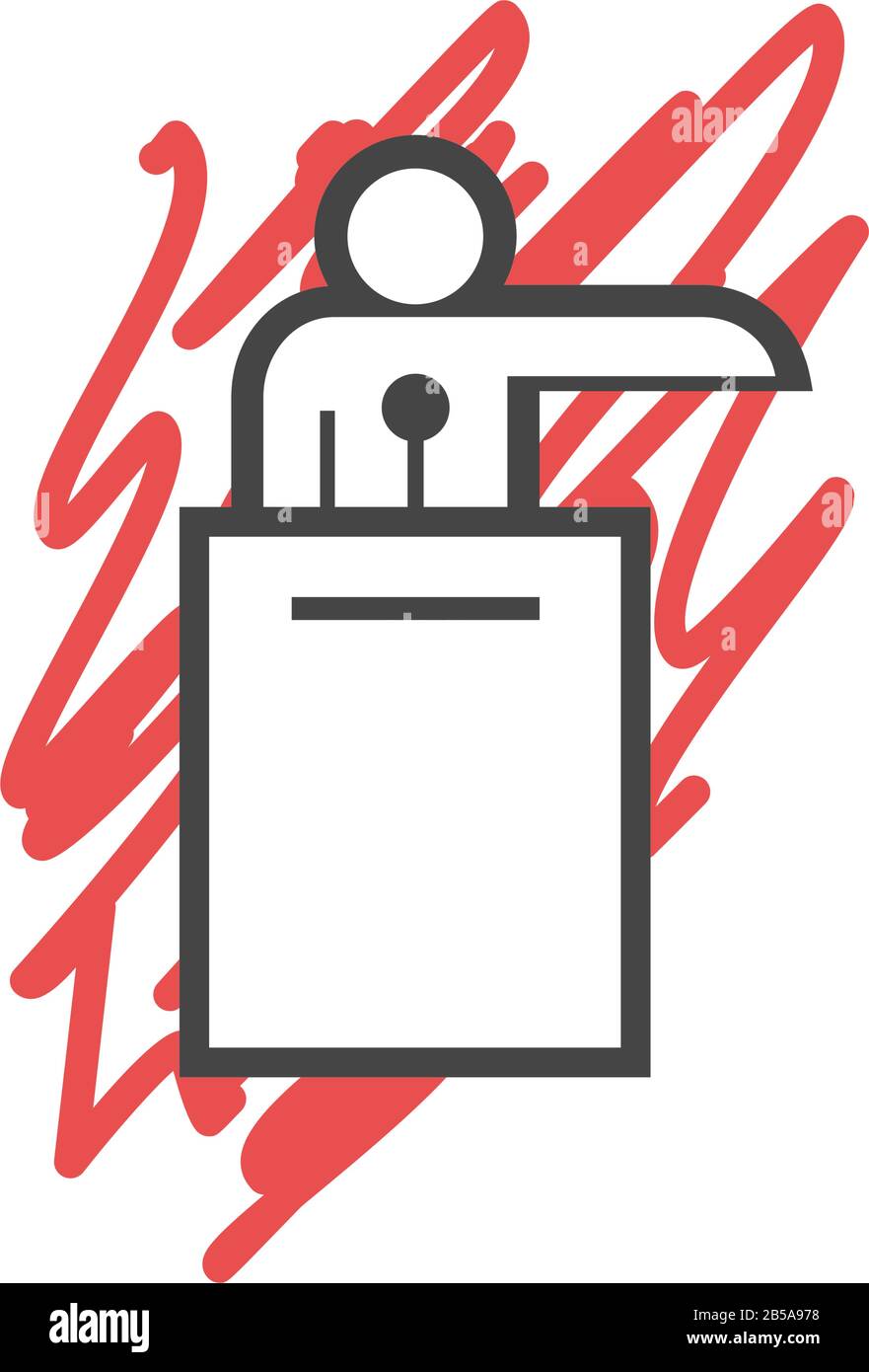 Political debate, angry speaker. Prosecutor' speech. Vector ...