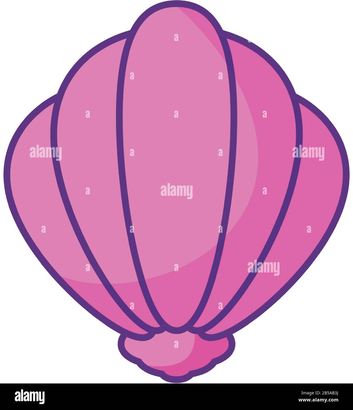 shell icon over white background, flat style, vector illustration Stock ...