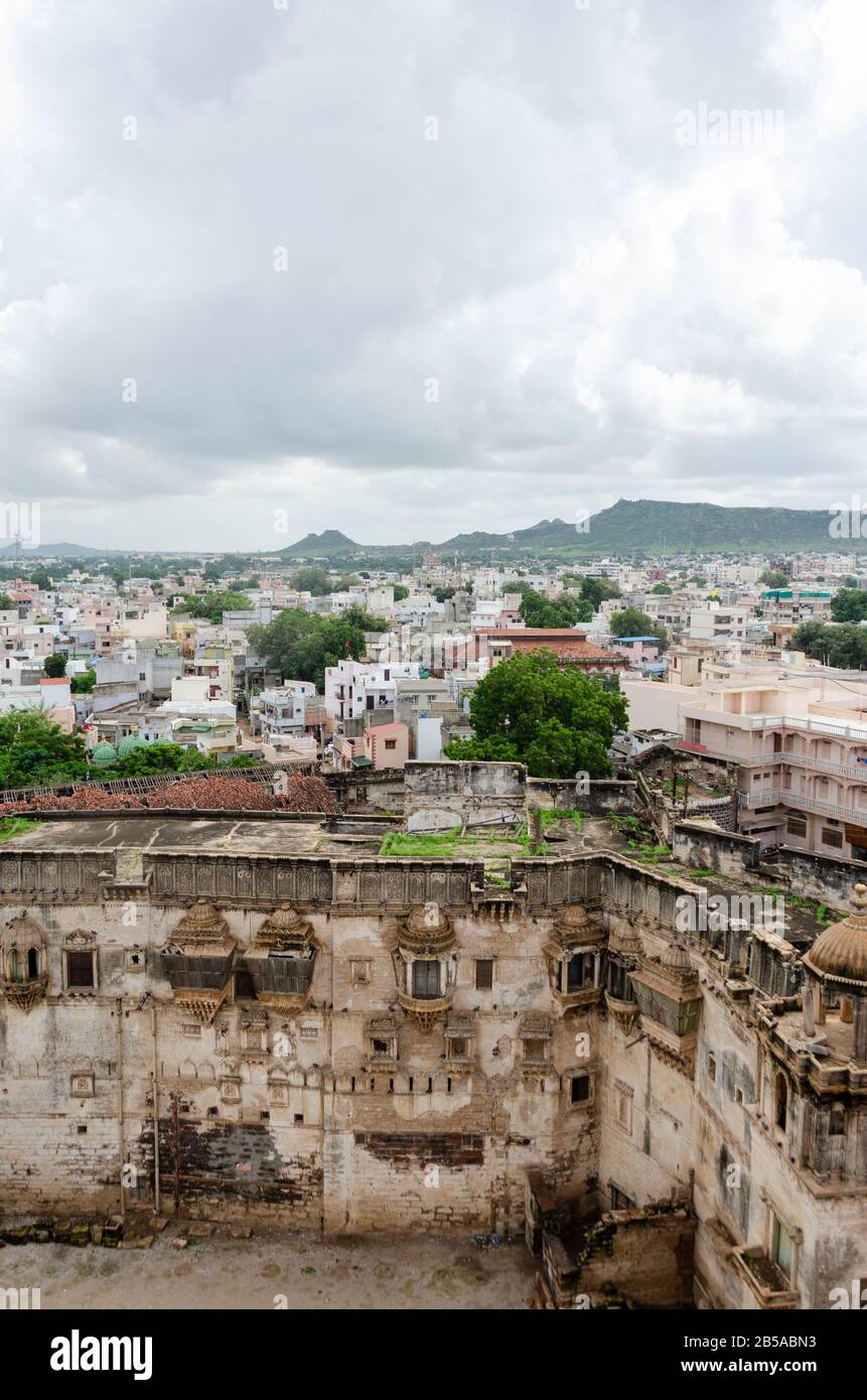 View of Bhuj City from Prag Mahal, Bhuj, Kutch, Gujarat, India Stock ...