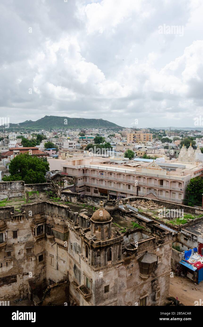 View of Bhuj City from Prag Mahal, Bhuj, Kutch, Gujarat, India Stock ...