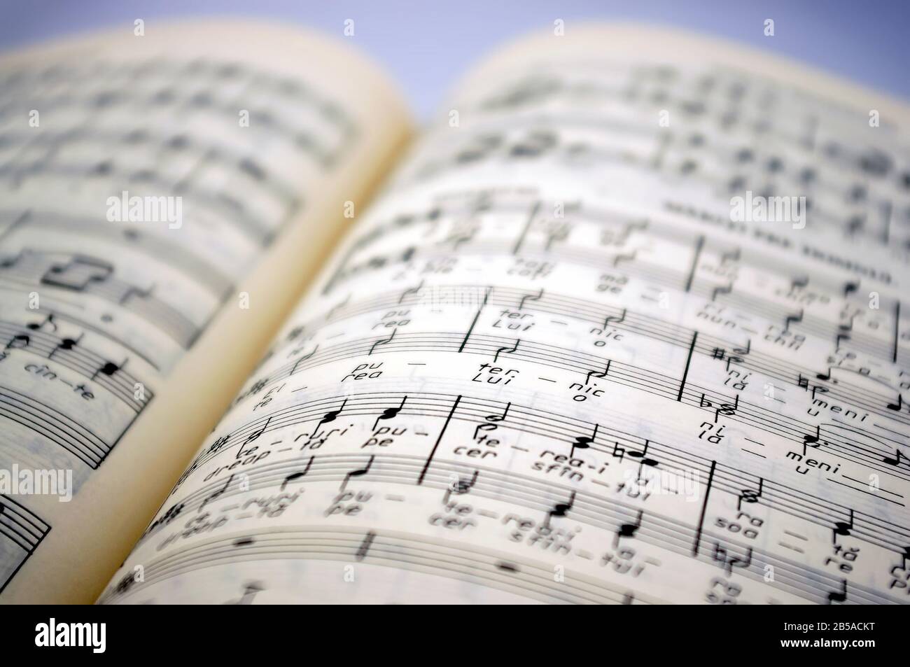 closeup of musical notes on a music book Stock Photo - Alamy