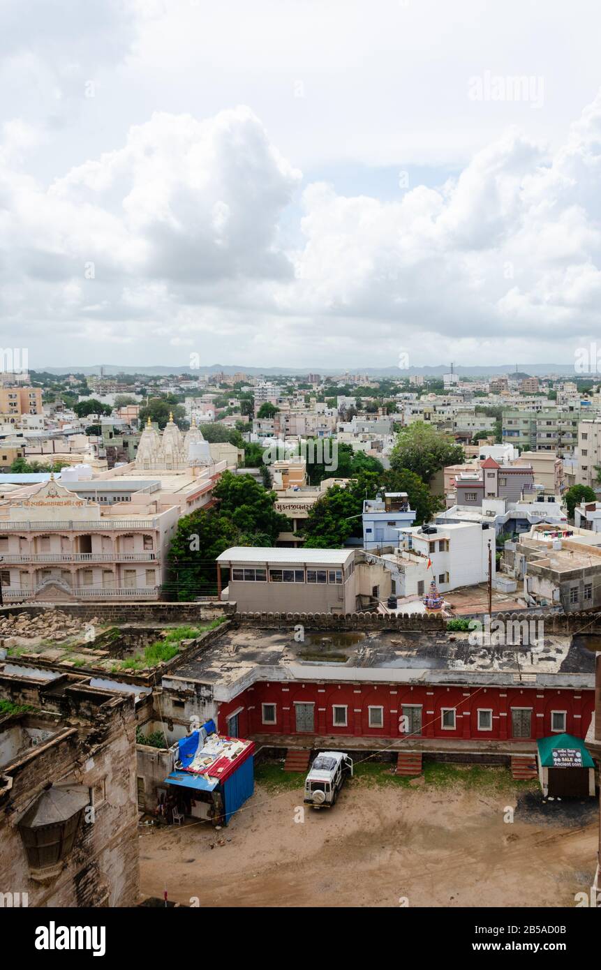 View of Bhuj City from Prag Mahal, Bhuj, Kutch, Gujarat, India Stock ...