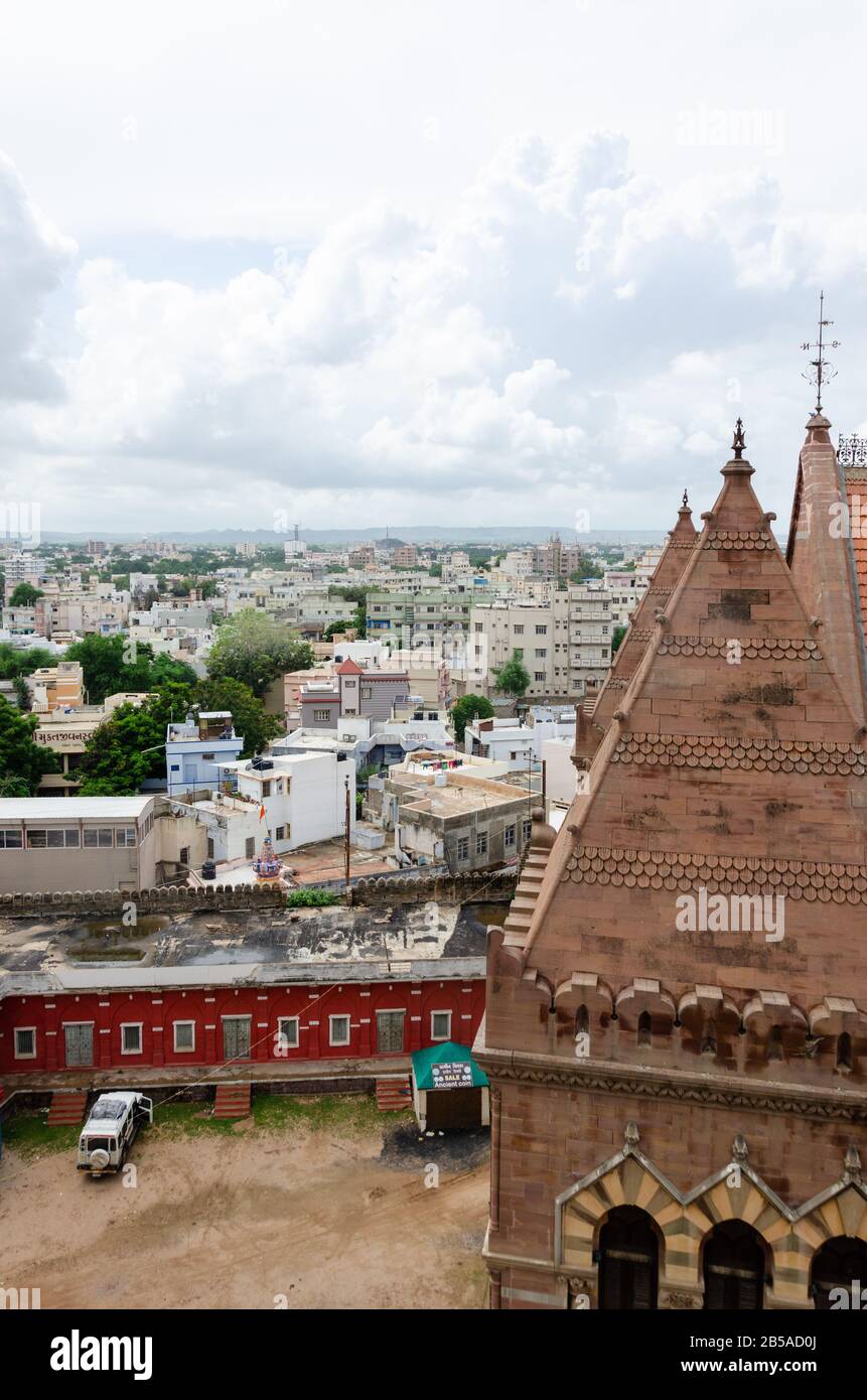 View of Bhuj City from Prag Mahal, Bhuj, Kutch, Gujarat, India Stock ...