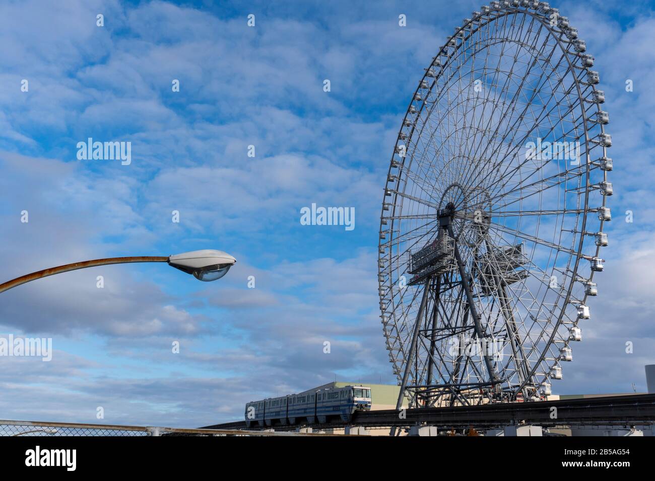 Redhorse OSAKA WHEEL and Osaka Monorail, Osaka, Japan. Medium Shot, Eye ...