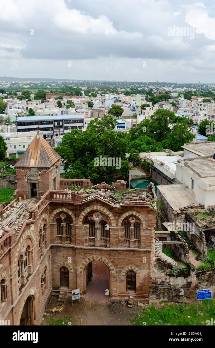 View of Bhuj City from Prag Mahal, Bhuj, Kutch, Gujarat, India Stock ...