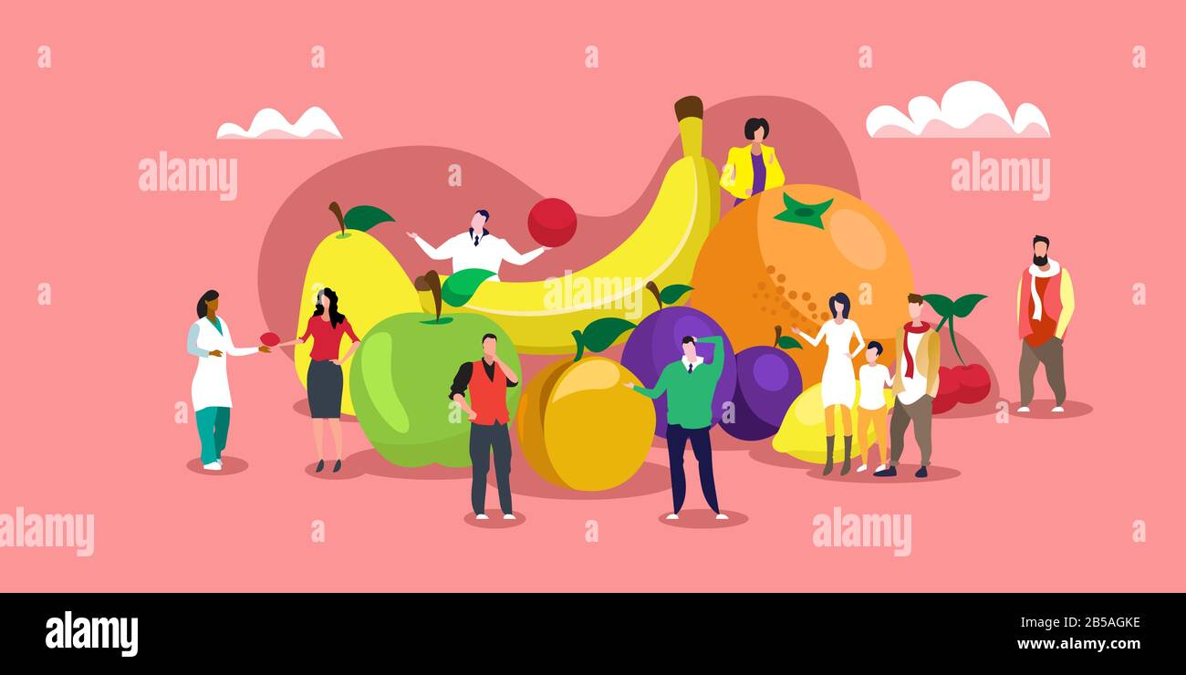 people eating various fresh juicy fruits healthy nutrition natural food ...