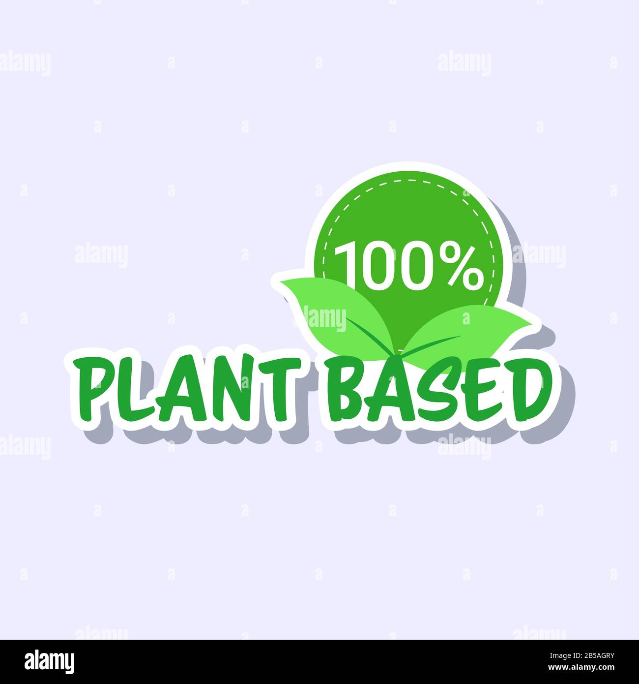 plant based natural product sticker organic healthy vegan market logo ...