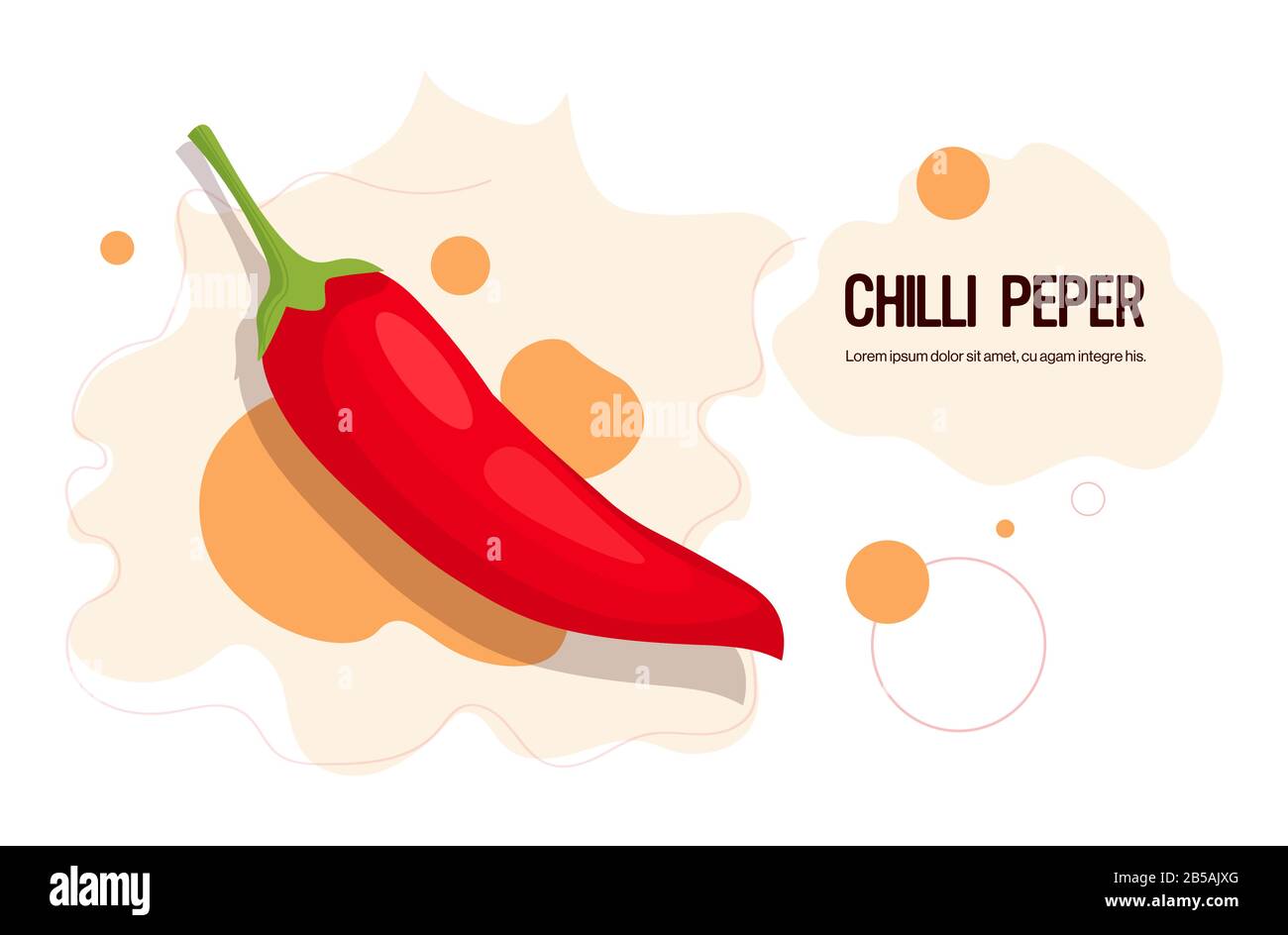 fresh chilli pepper sticker tasty vegetable icon healthy food concept ...