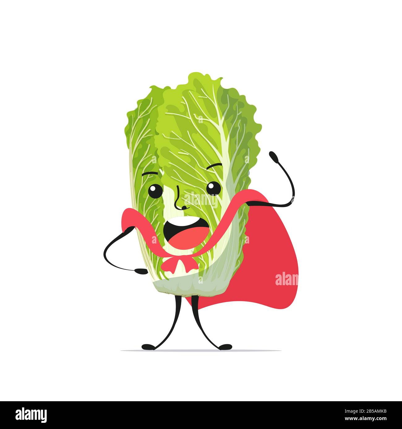 cute fresh green chinese cabbage character tasty mascot vegetable ...