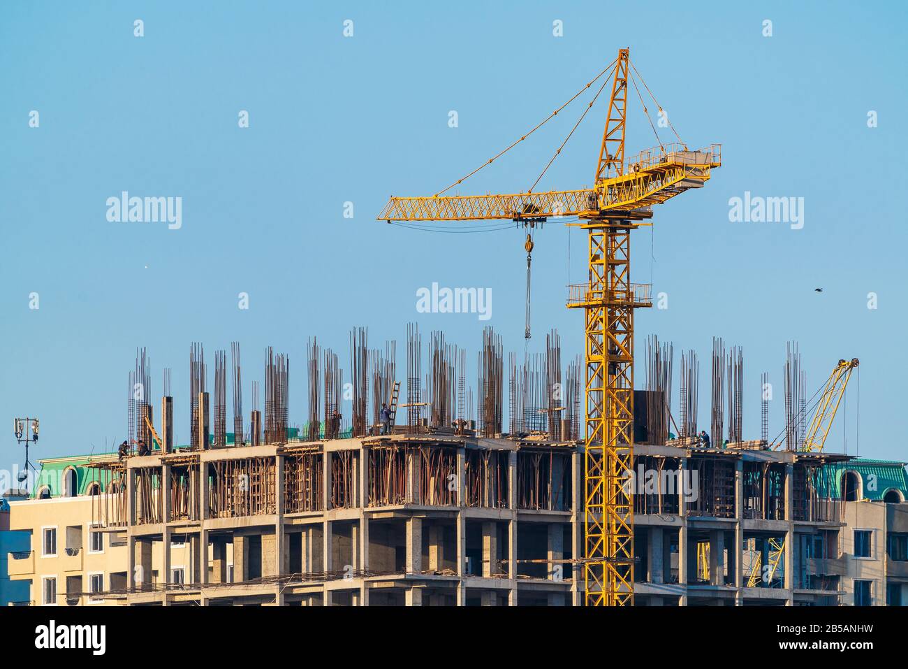 Construction of a multi storey residential building Stock Photo - Alamy