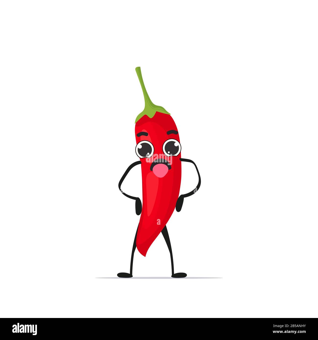 cute red chilli pepper character cartoon mascot vegetable healthy food ...