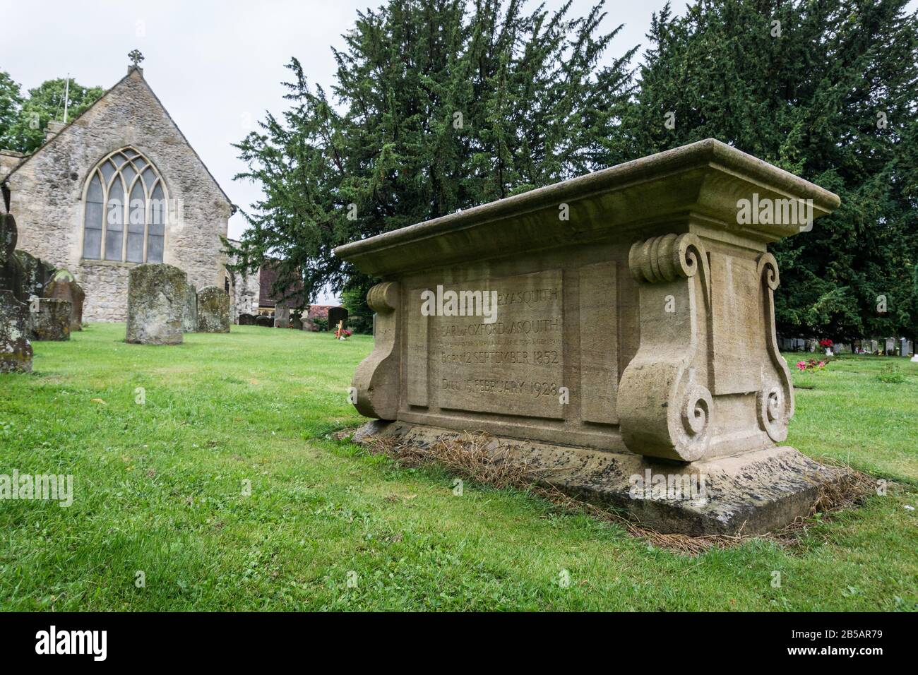 Grave of former British Prime Minister Herbert Henry Asquith, at All ...