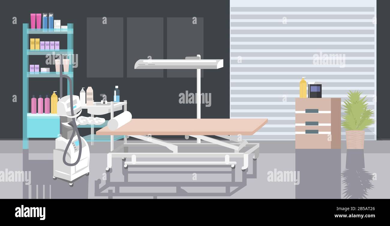 beautician cabinet with laser epilation machine and bed medical hair ...