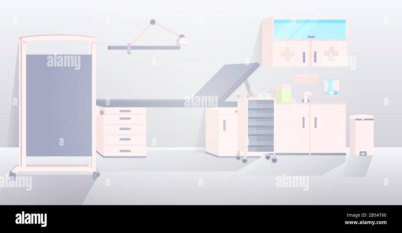 modern clinic intensive therapy room empty no people hospital ward ...