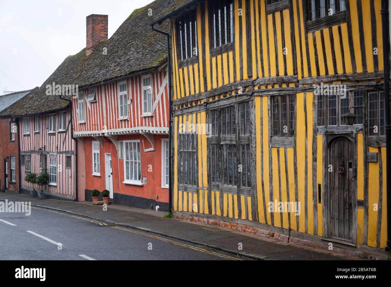 Coloured Houses, Lavernham, Suffolk, England Stock Photo - Alamy