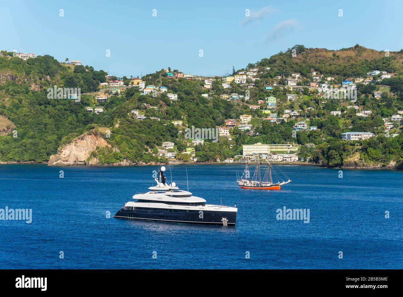 Kingstown, Saint Vincent and the Grenadines - December 19, 2018: Luxury ...