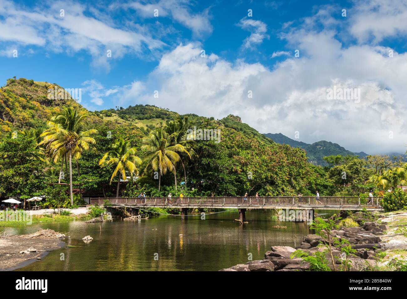 Buccament Bay, St Vincent and the Grenadines - December 19, 2018: View ...