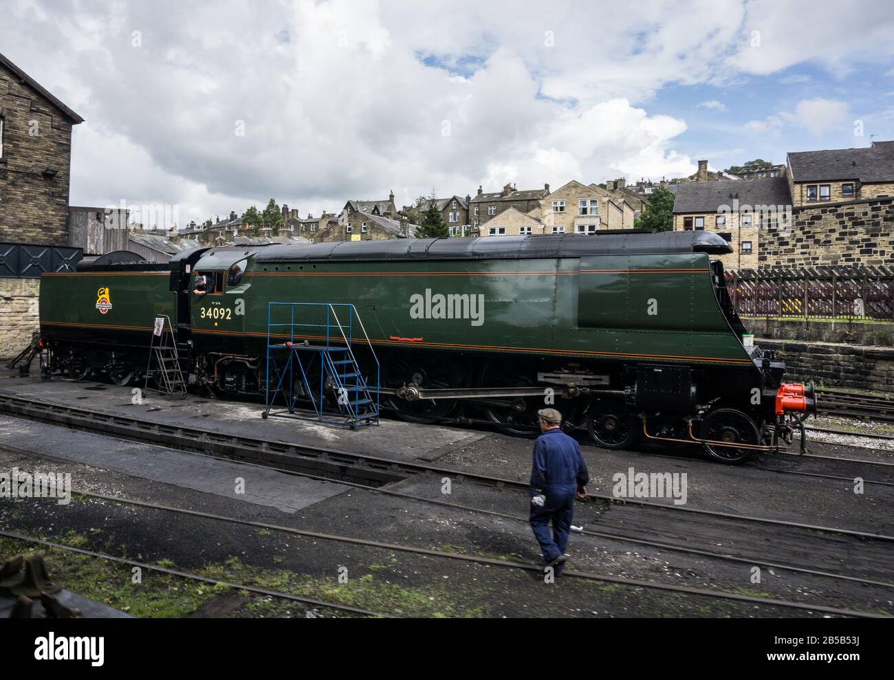 Battle of Britain class steam locomotive, number 34092, City of Wells ...