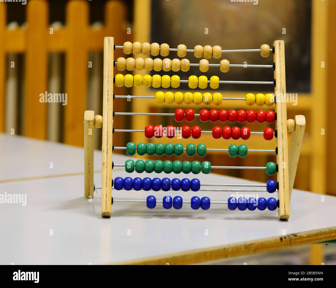 vintage abacus to learn to count in kindergarten without people Stock ...