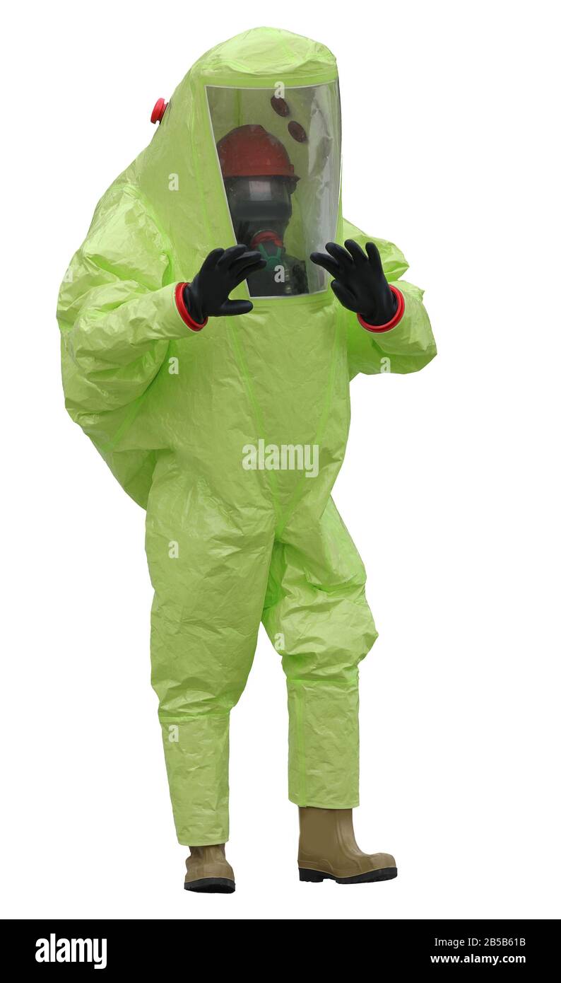 protective suit of the doctor with mask and breathing apparatus to ...