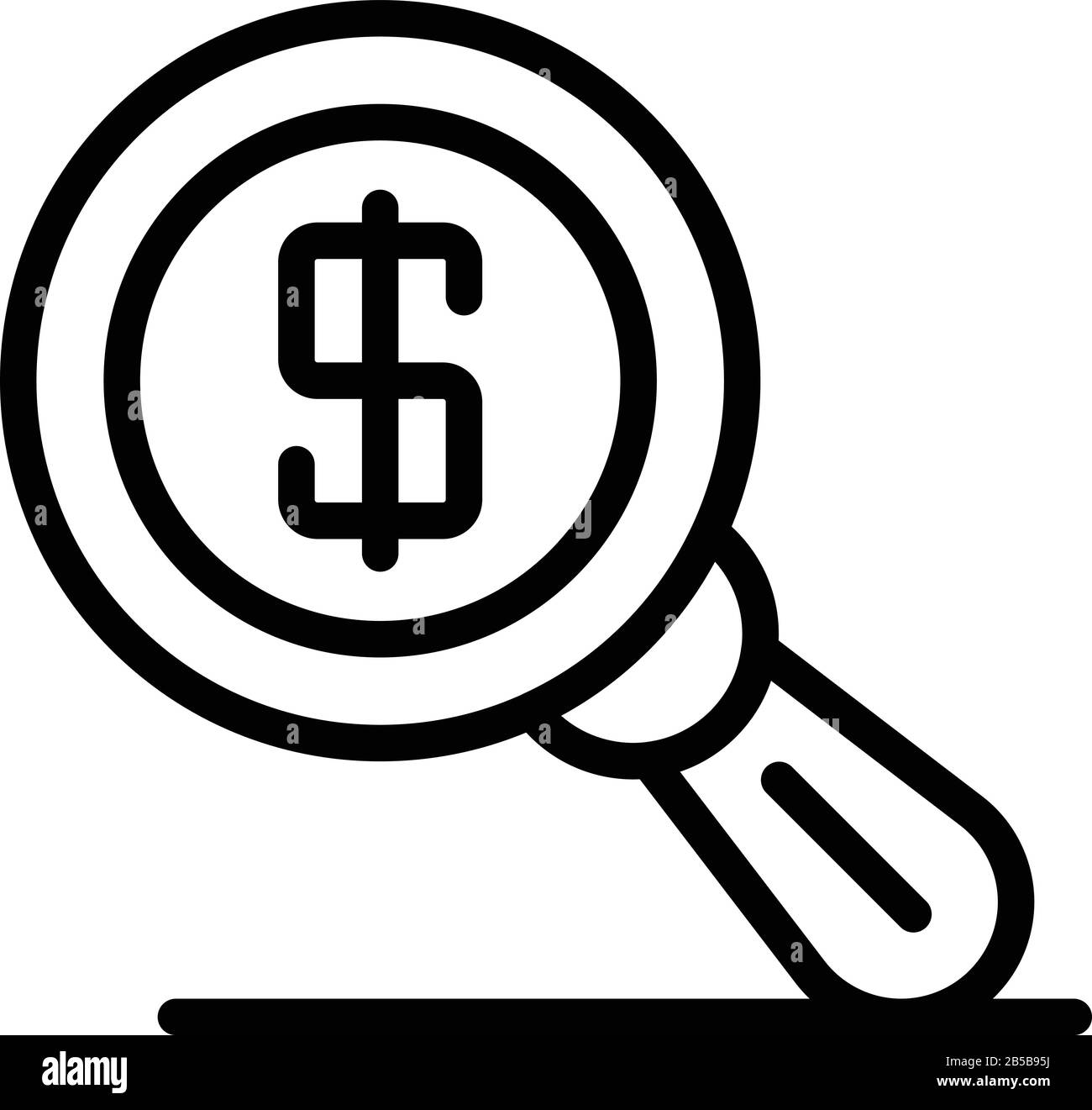 Money under the magnifying glass Stock Vector Images - Alamy