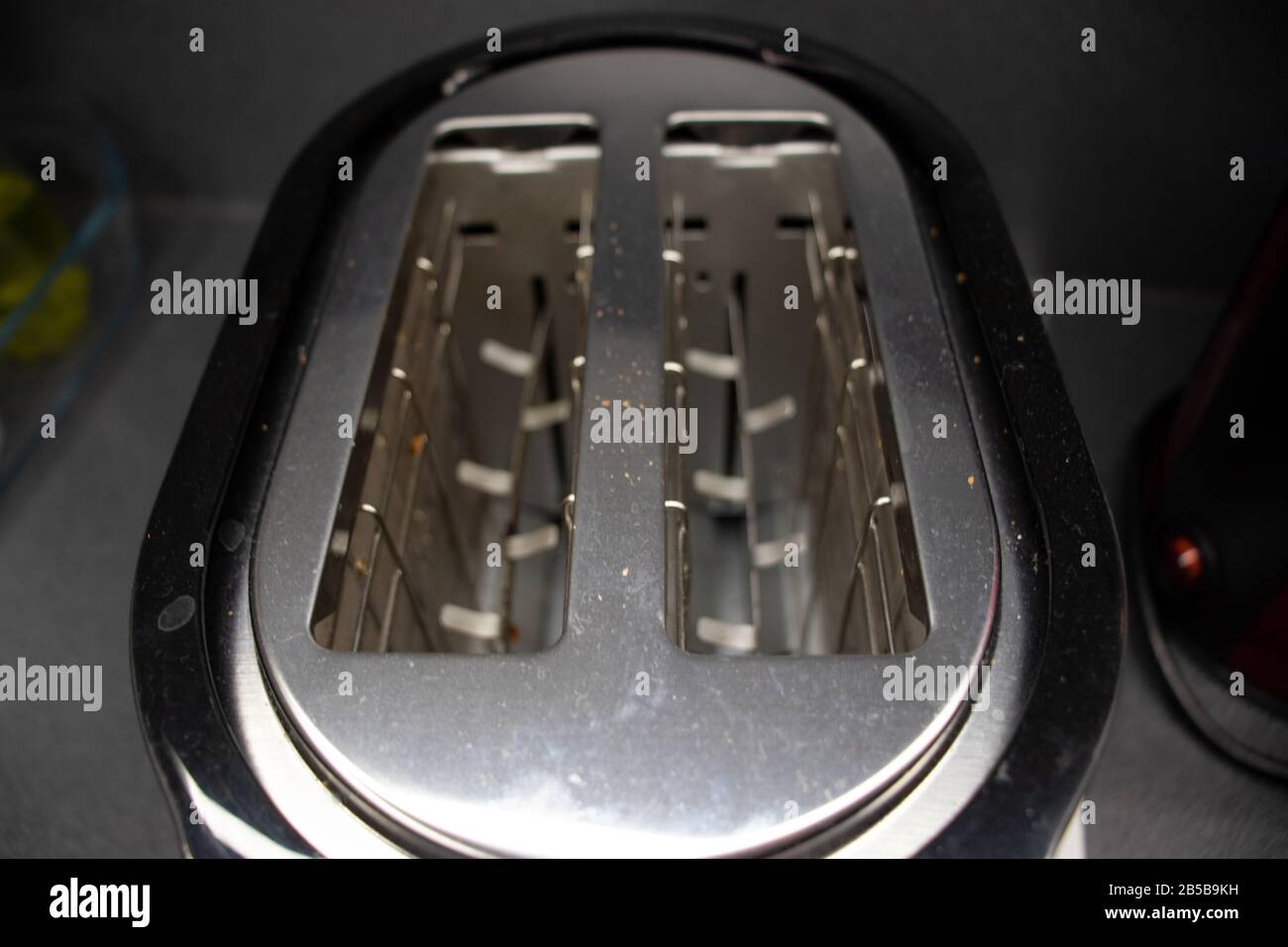 Empty Toaster close up top view for making toast Stock Photo - Alamy