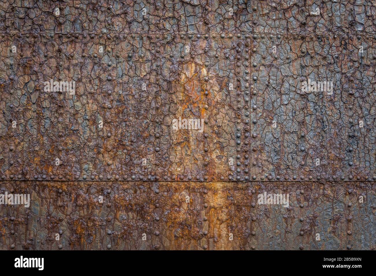 Close up view of rust patterns on the gate of Titanic's Dry Dock ...