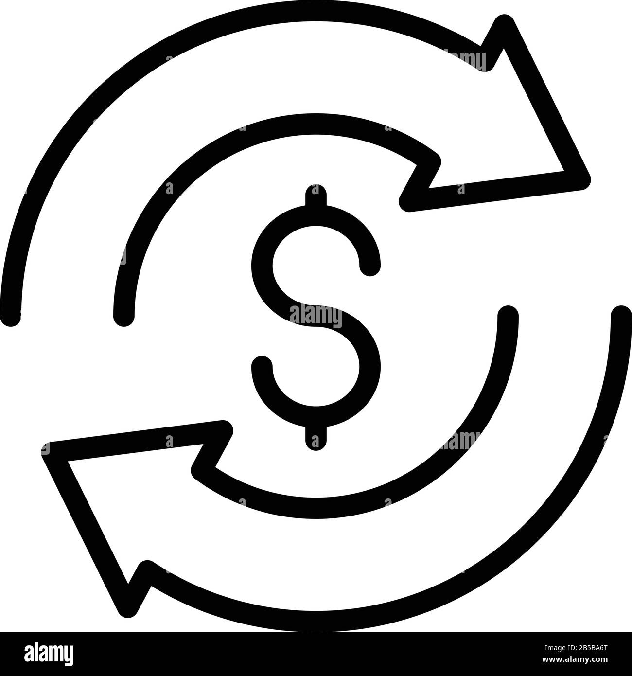 Money convert icon, outline style Stock Vector Image & Art - Alamy