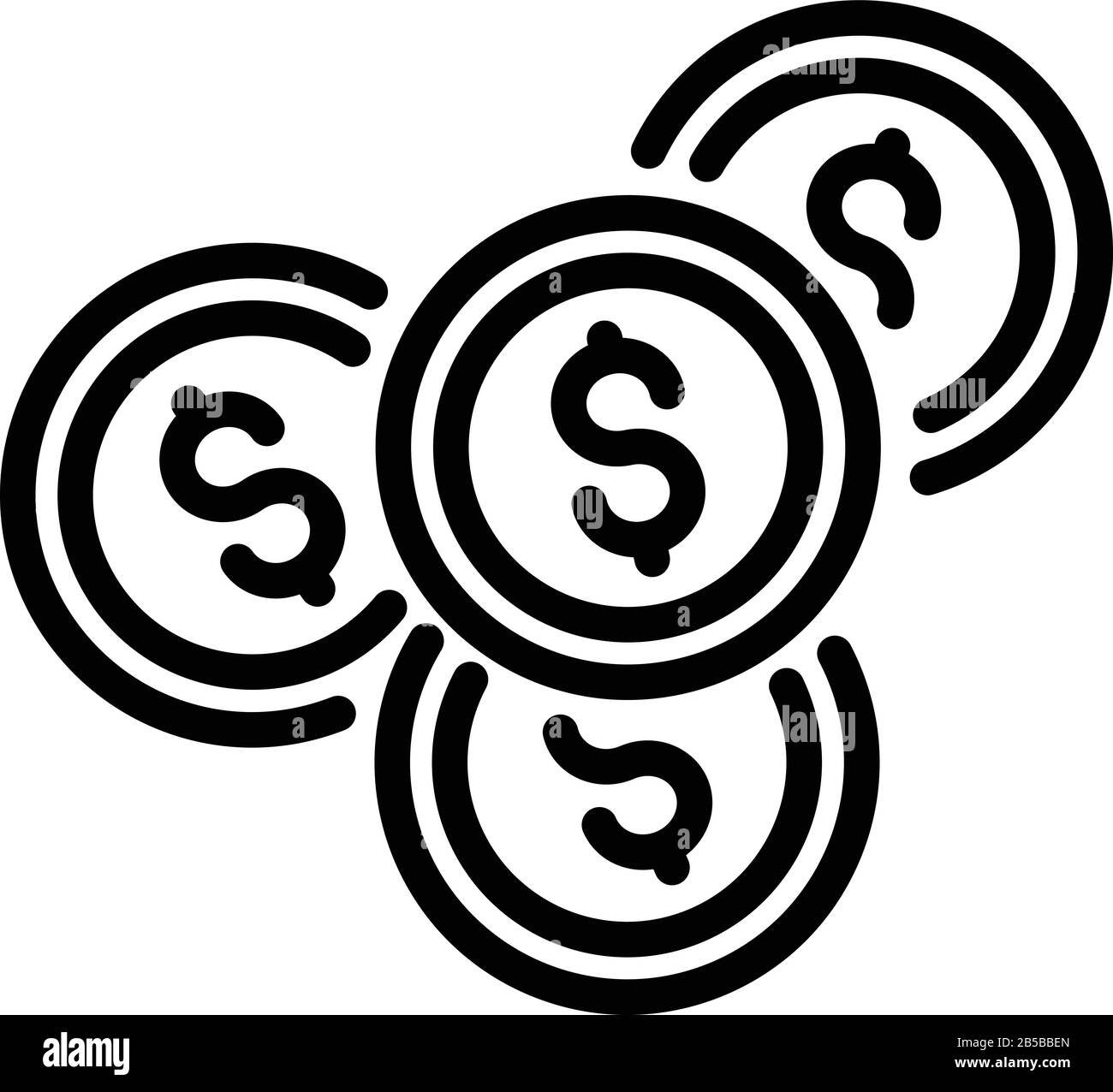 Money coins icon, outline style Stock Vector Image & Art - Alamy