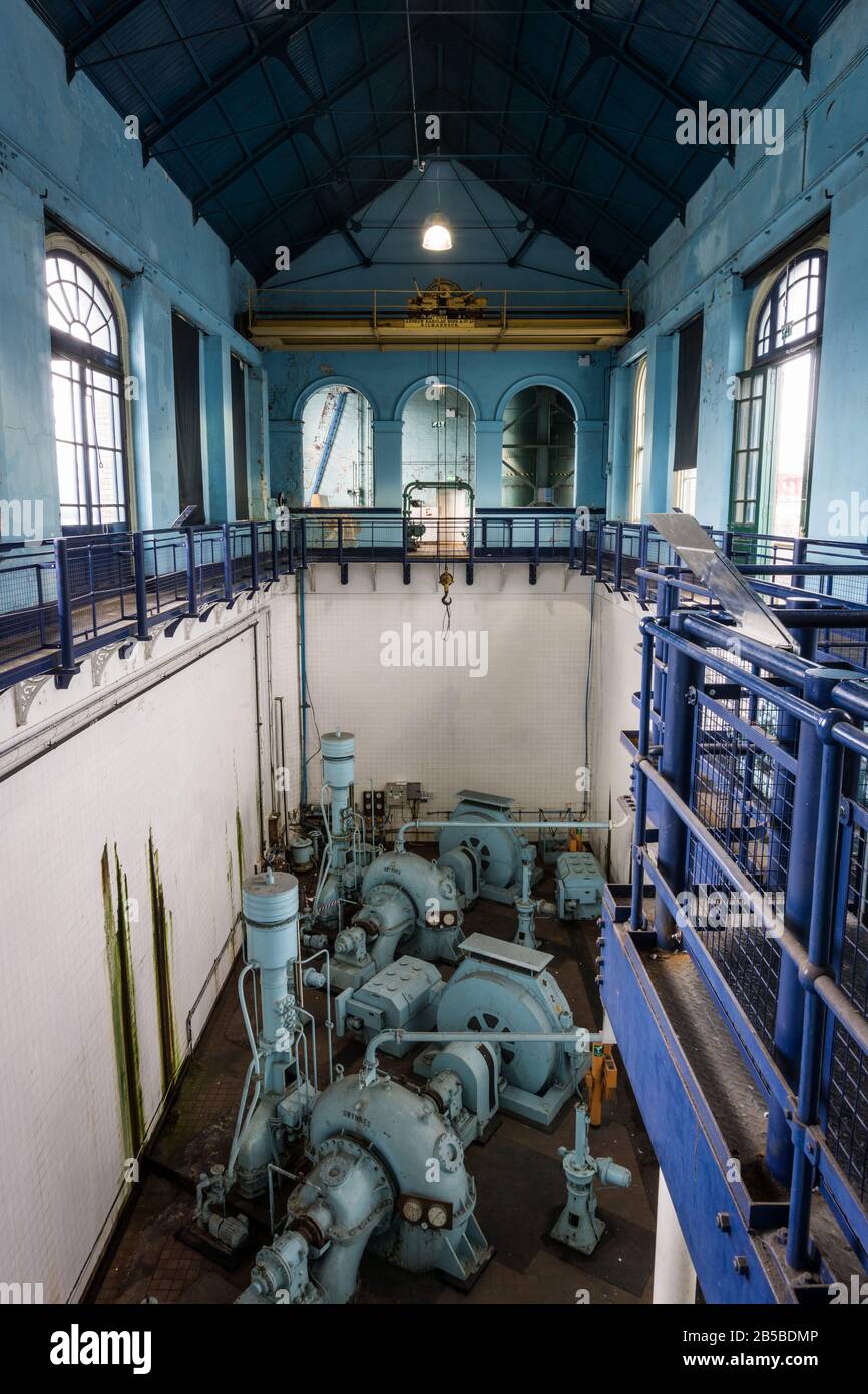Interior view of Titanic’s Pump-House in Belfast, Northern Ireland ...